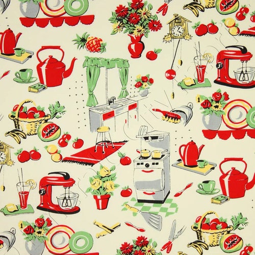 Pinup Style Fabric Miss Fluff Classic Pattern on Pink Large | Etsy