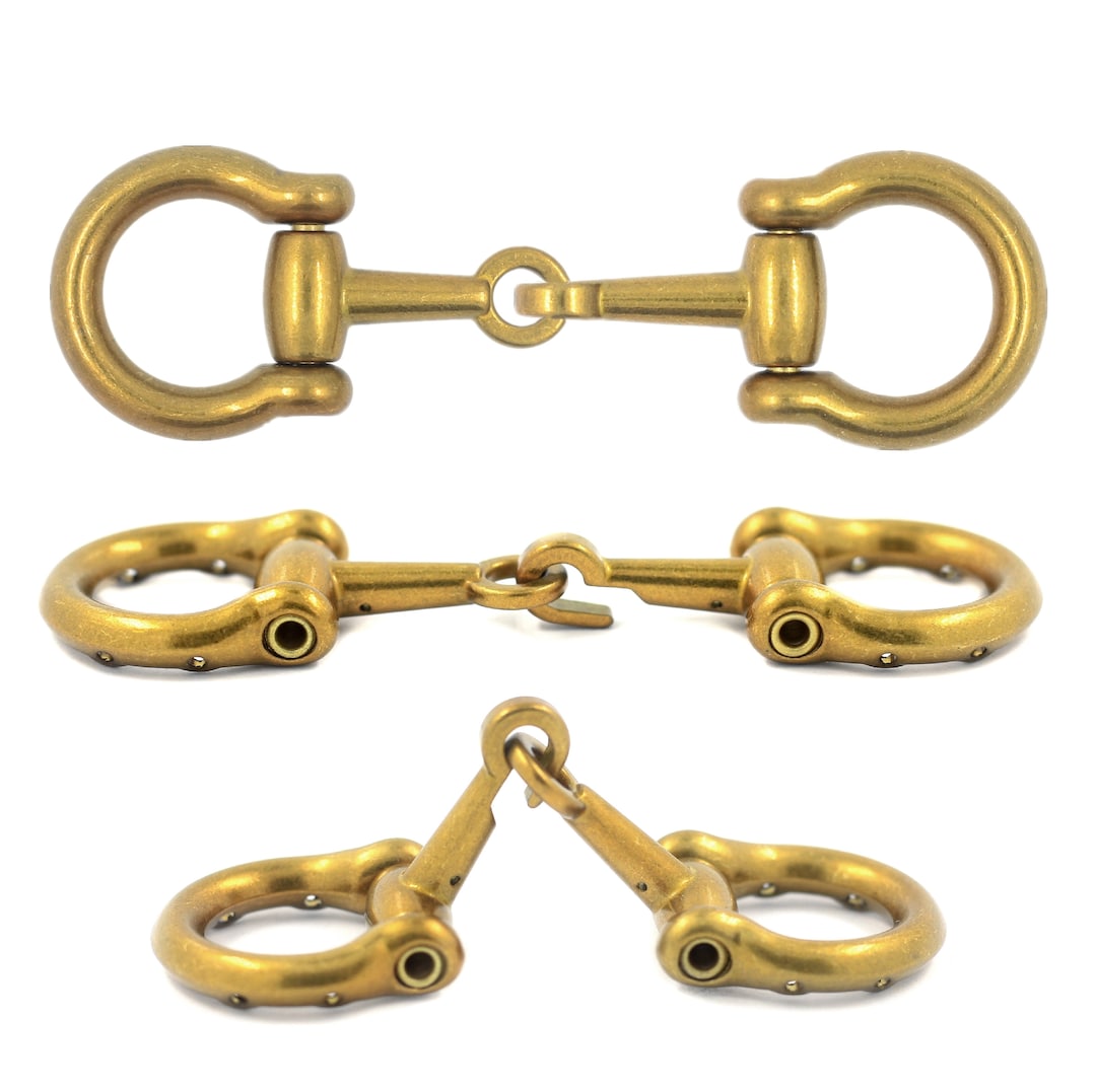 3 Pairs Vintage Brass Multifunction Horseshoe Style Cloak Clasp Sew on ...