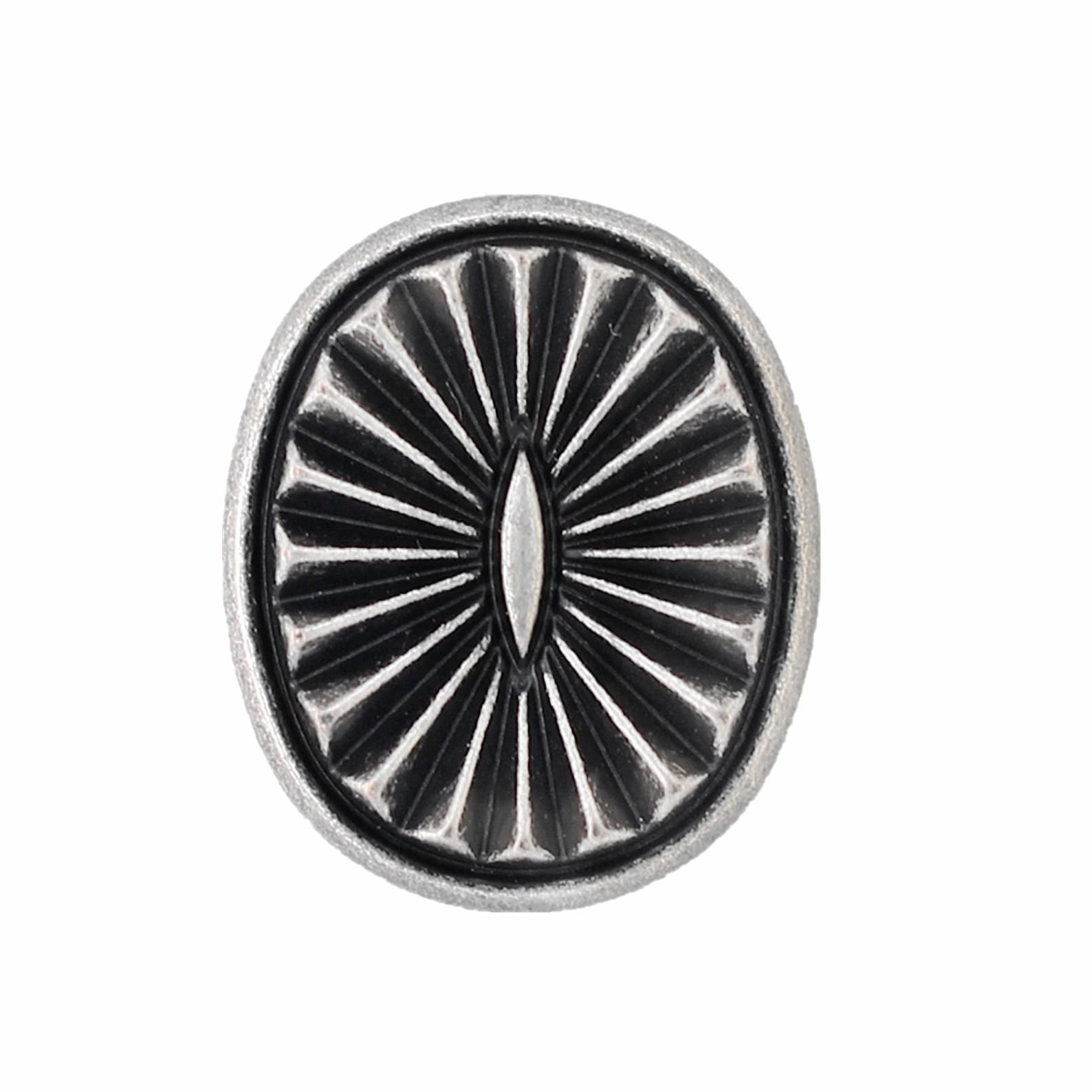 12 Pieces Antique Silver Oval Southwest Concho Style Metal Shank ...