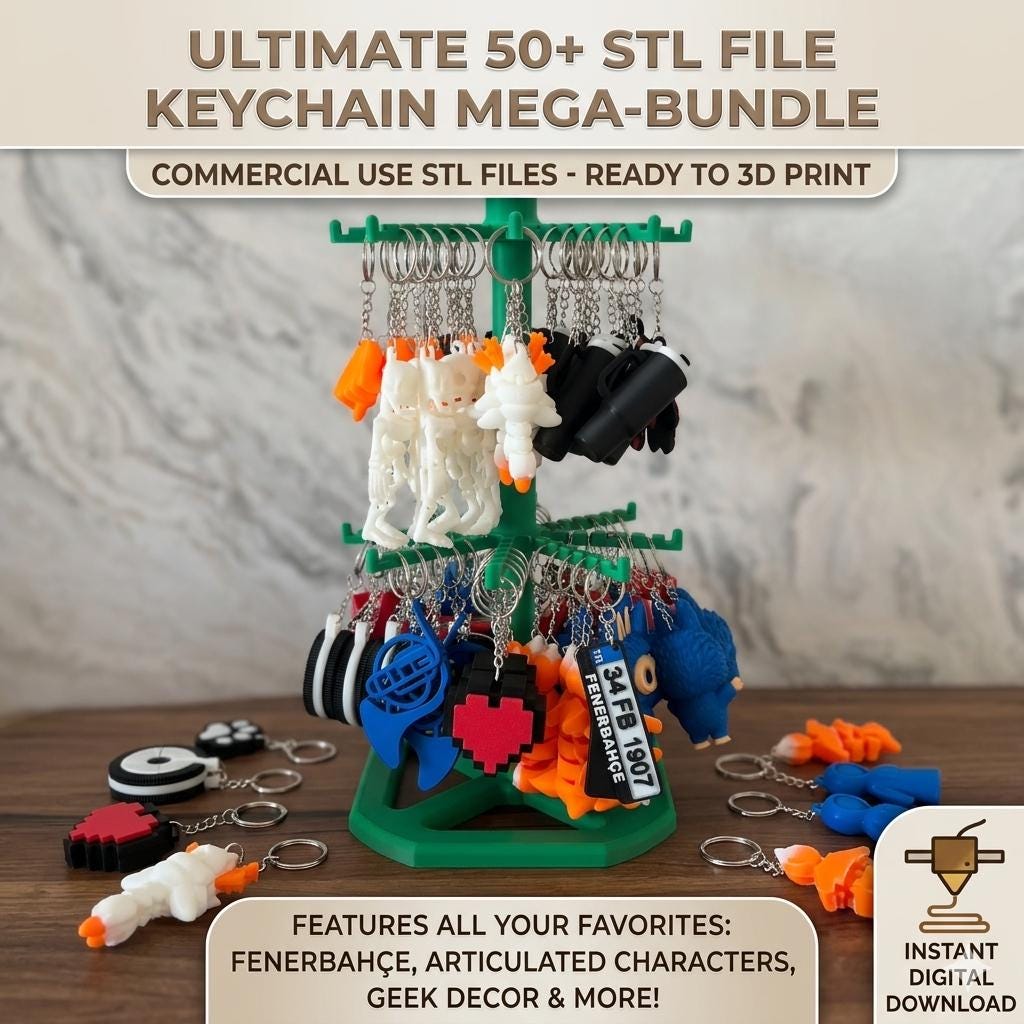 Ultimate 50+ STL Keychain Bundle|3d Print Files for Commercial Use ...
