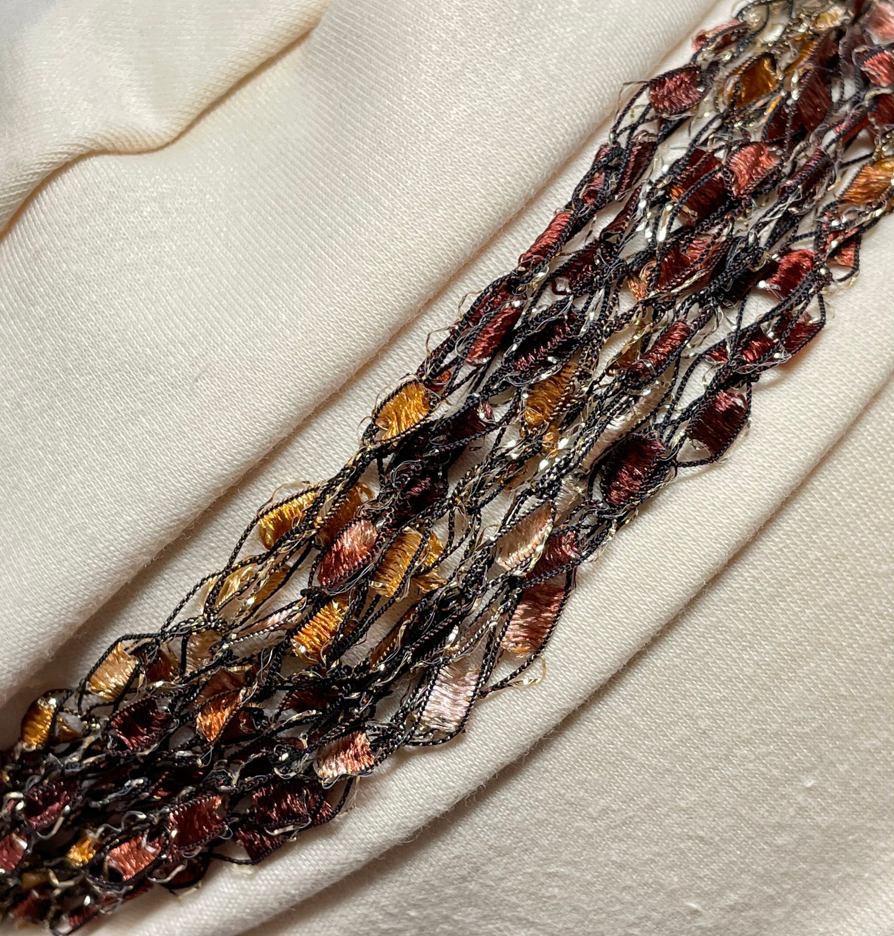 GOLD Metallic Thread Ladder Yarn Crochet - Etsy