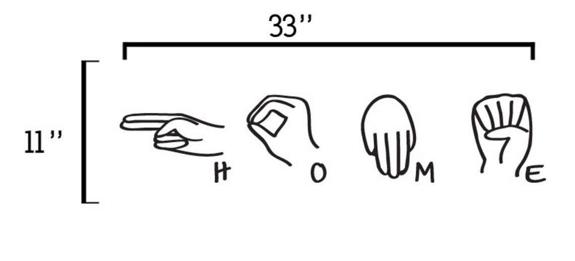 Sign Language Decal HOME | Etsy