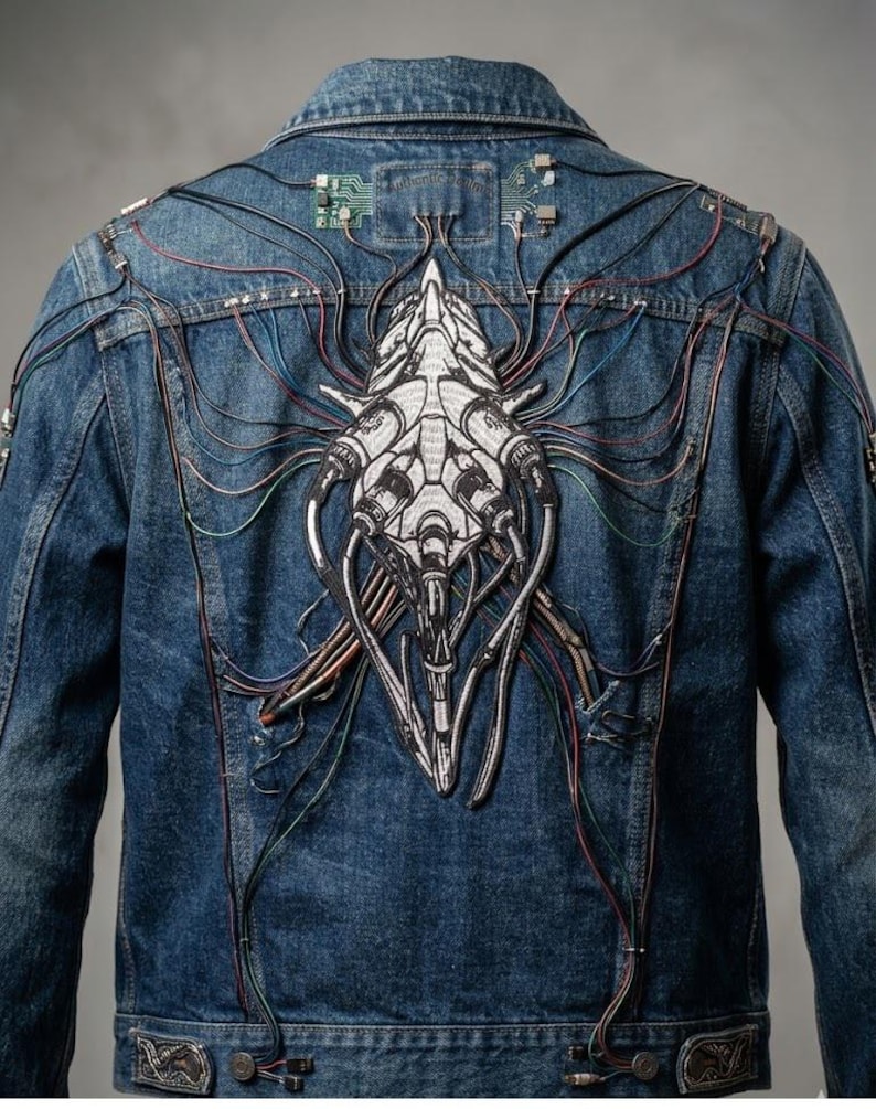 Cyberpunk Biomechanical Back Patch - Etsy Australia