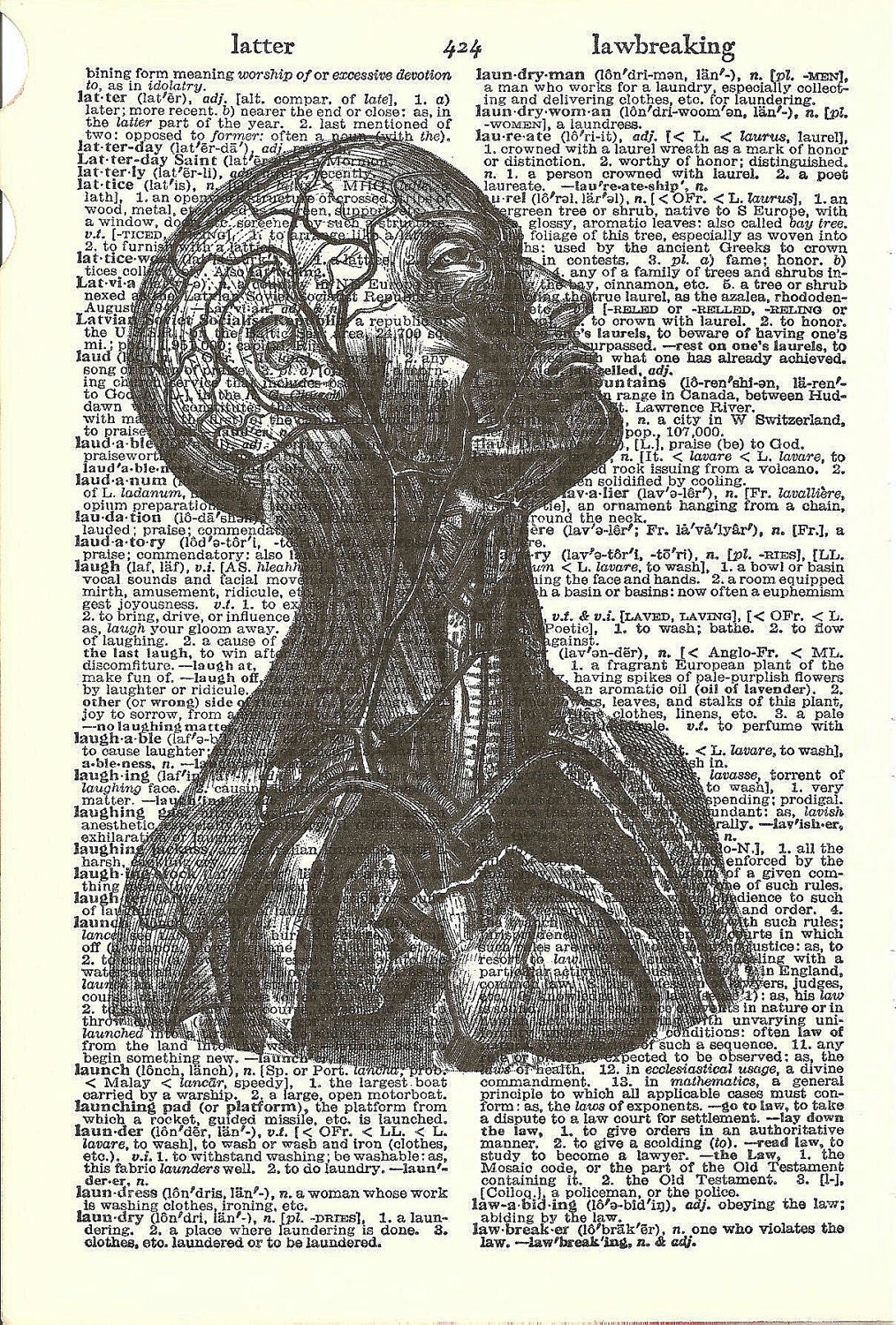 HUMAN ANATOMY Vintage Dictionary Print Antique Medical | Etsy