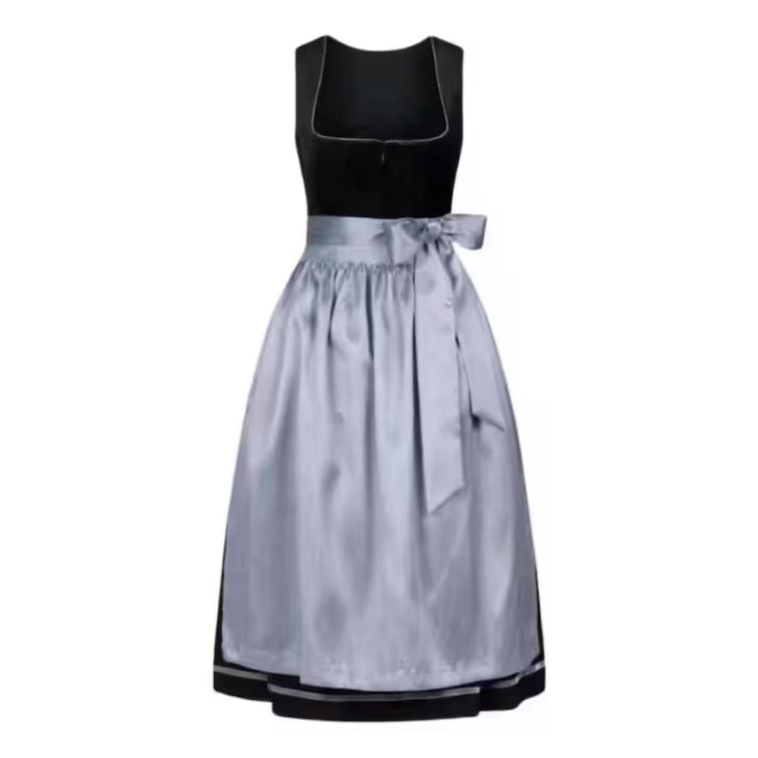 Black Grey Dirndl Dress | Modern Traditional Bavarian - Etsy