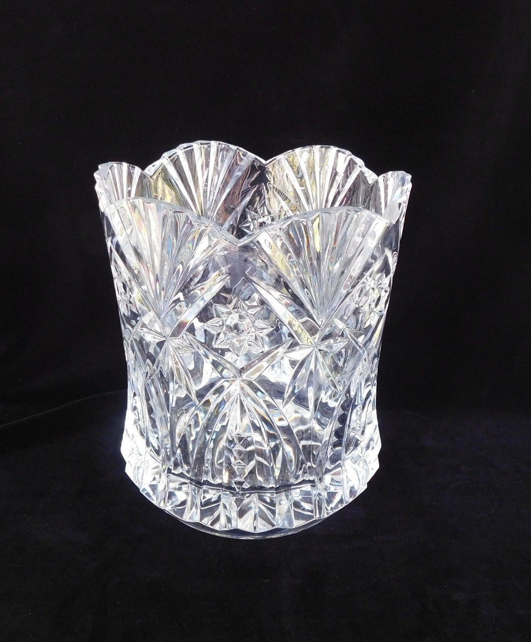 J.G. Durand, France, Crystal Ice Bucket / Bottle Chiller / Vase, Heavy ...