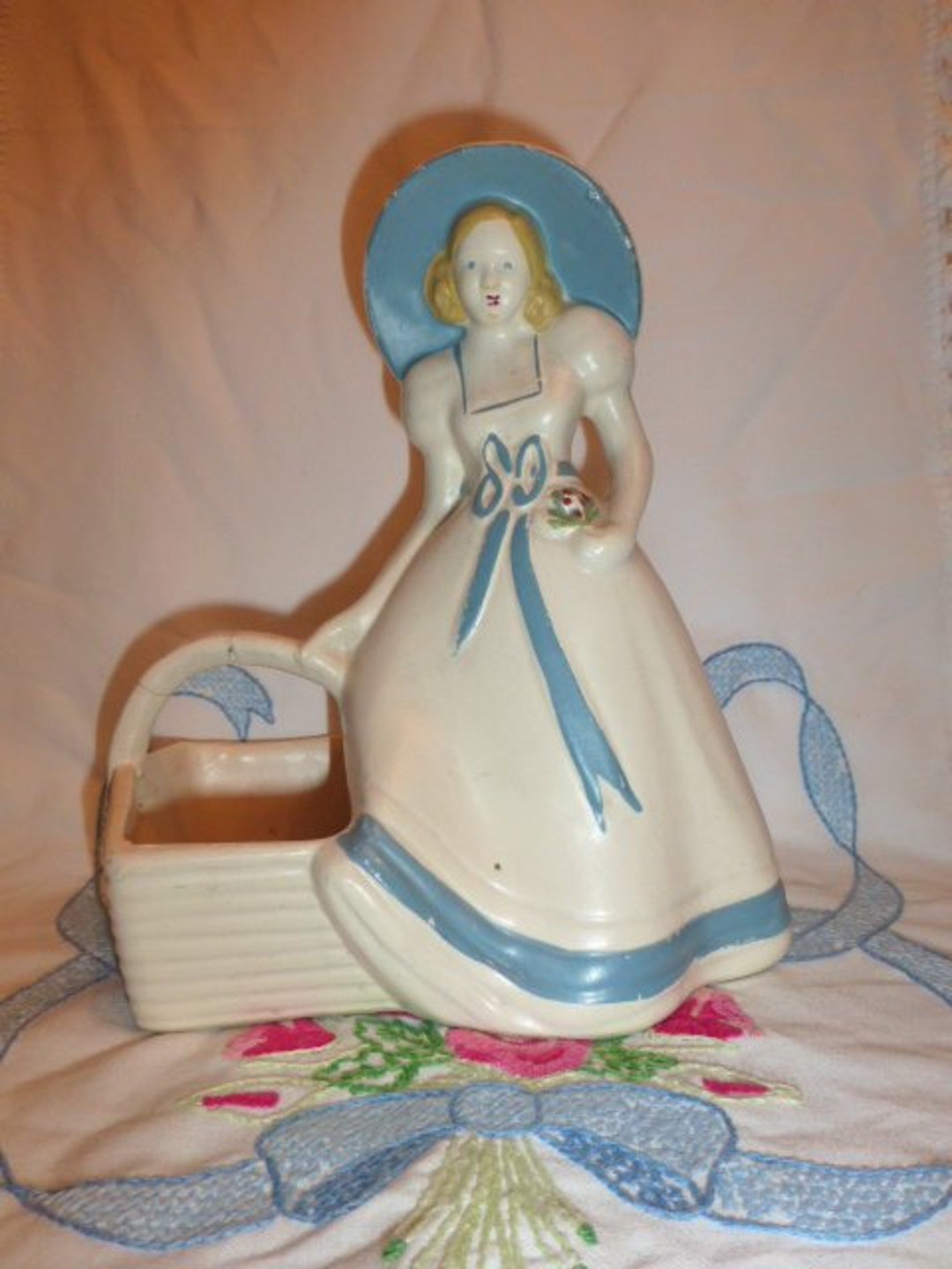 Vintage Hull Southern Belle Planter: Hand-painted Delft Blue Pottery - Etsy