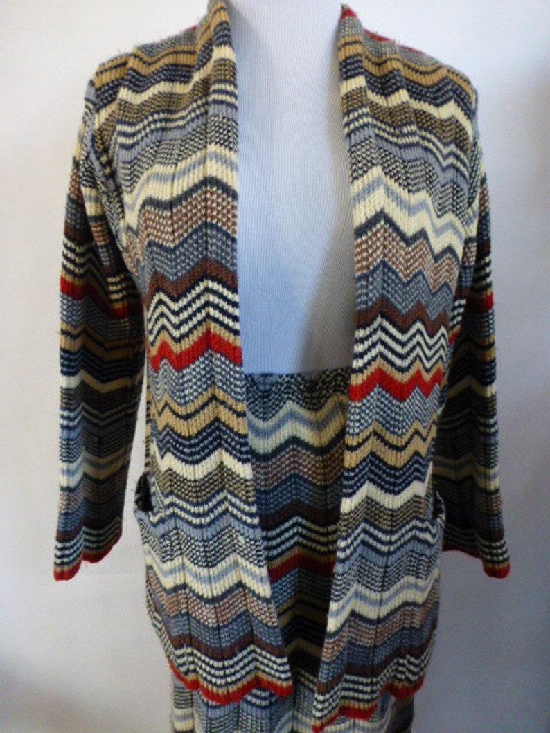 Vintage Missoni Orange Label 2 Piece Iconic Flame Stitch Knit | Etsy