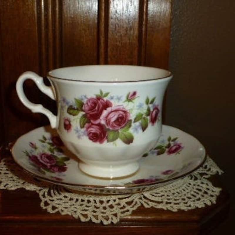 Red Rose Teacup - Etsy