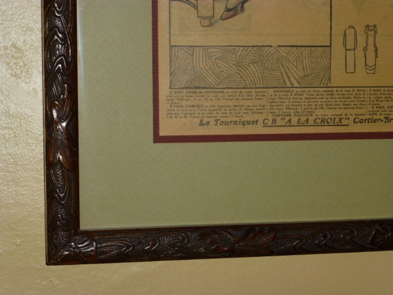 Original Vintage La Mode Francaise Double Page Tinted Print - Etsy