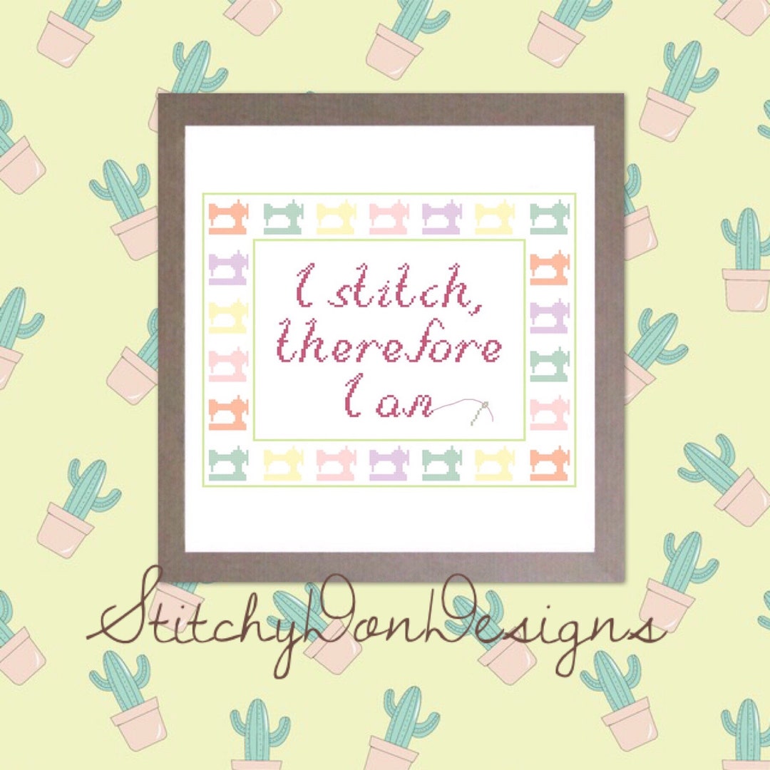 I Stitch PDF Cross Stitch Pattern - Etsy