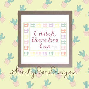 I Stitch PDF Cross Stitch Pattern - Etsy