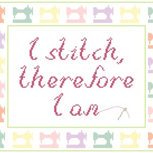 I Stitch PDF Cross Stitch Pattern - Etsy