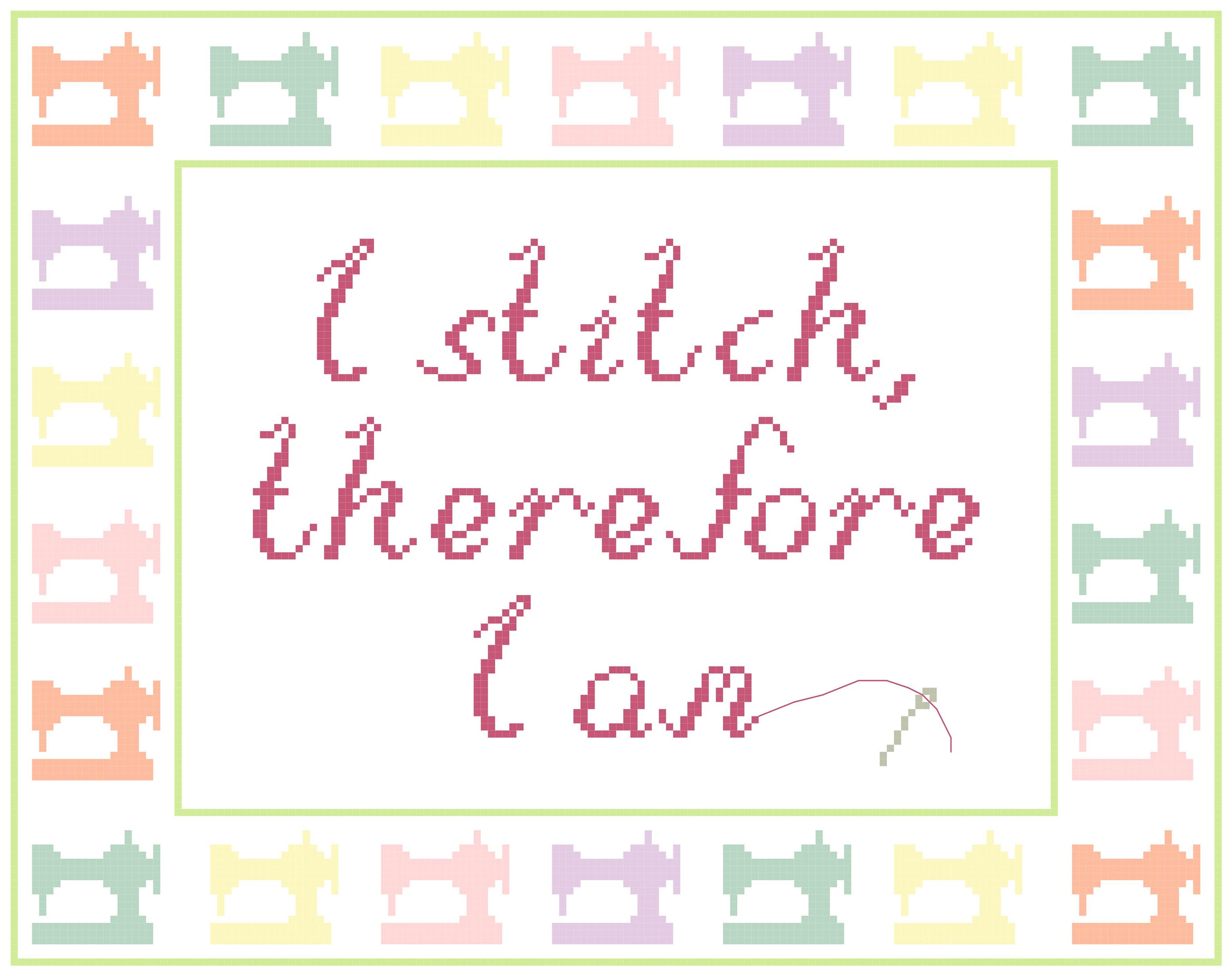 I Stitch PDF Cross Stitch Pattern - Etsy