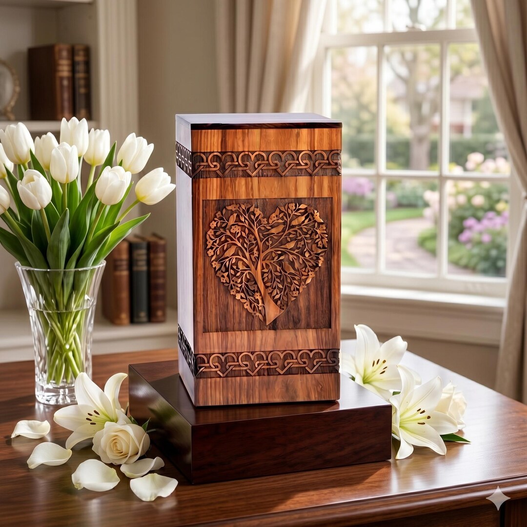 Handcrafted Rosewood Memorial Urn With Personalized Engraving - Etsy