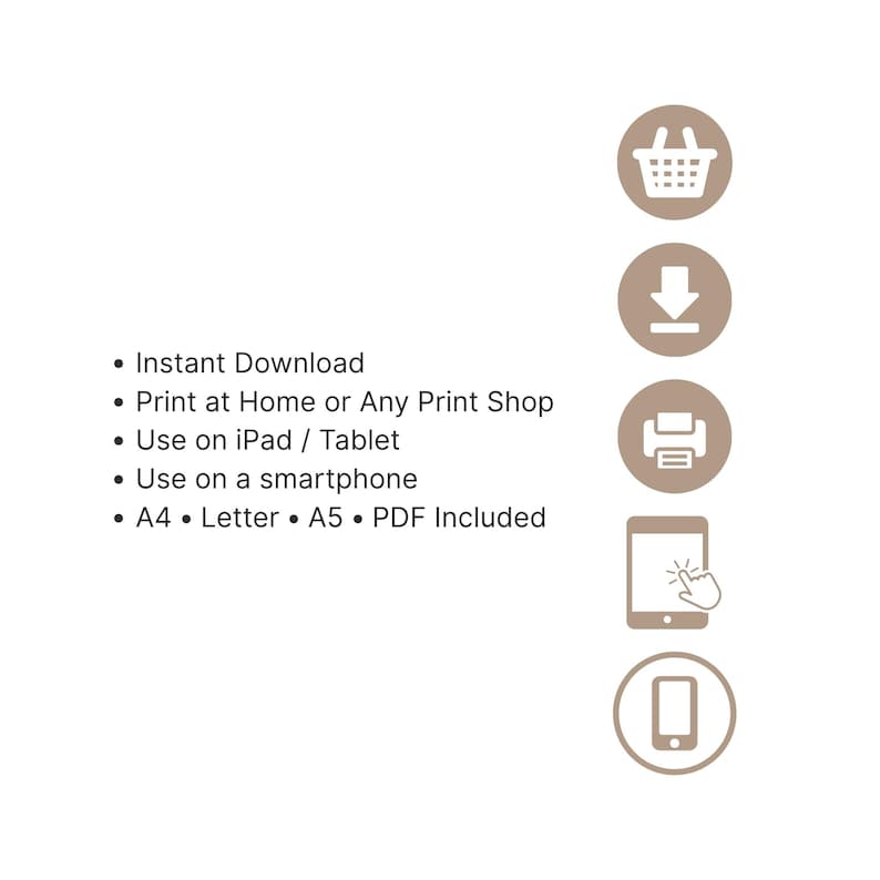 Daily Planner Printable PDF | Minimalist Schedule & To-do List (A4, A5 ...