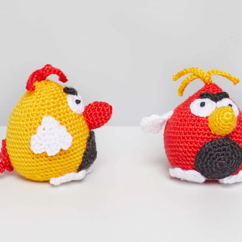 Crochet Angry Birds Inspired Pattern Bundle - Red & Chuck Amigurumi ...