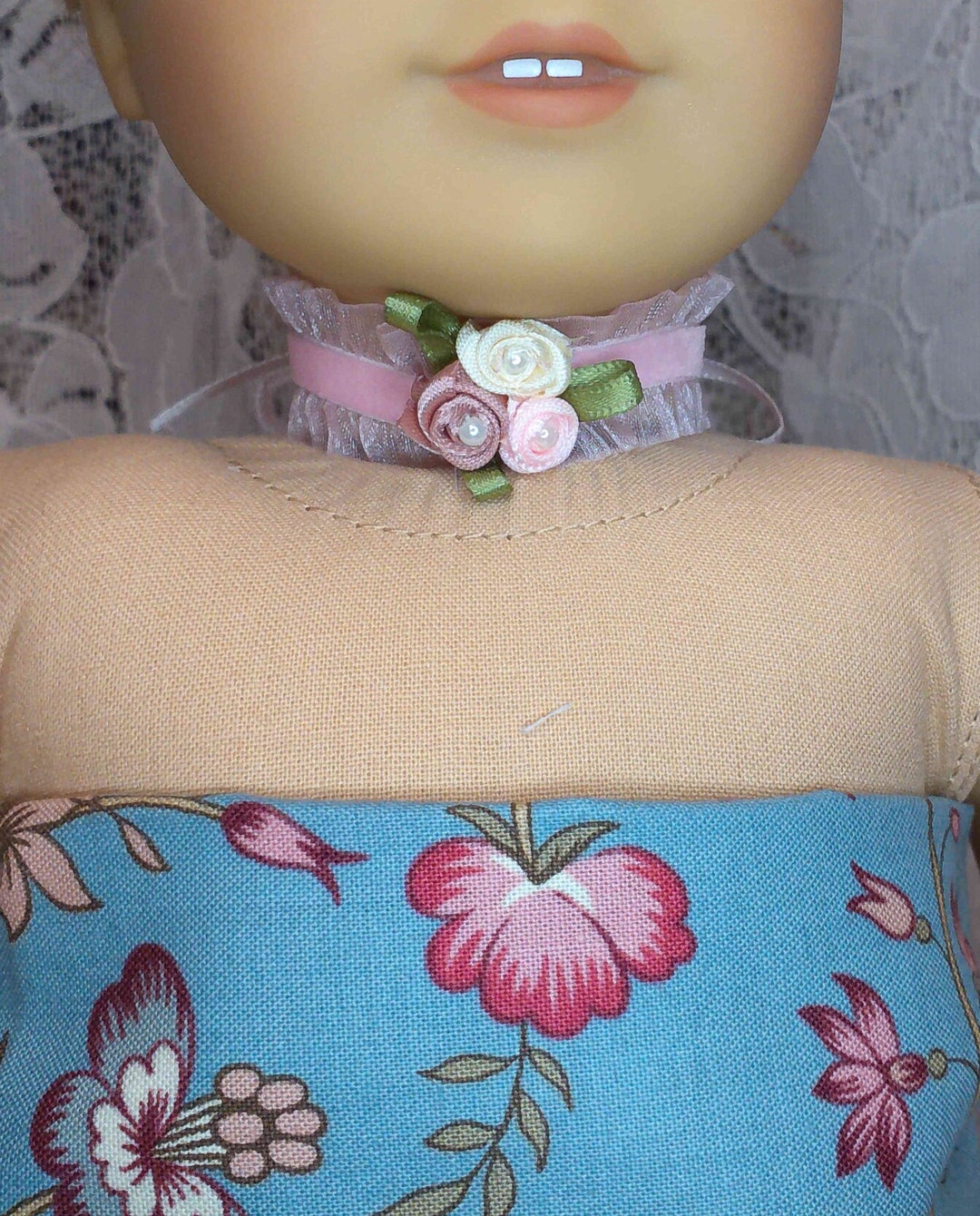Pink Rose Rococco Doll Choker Doll Necklace for 18 Dolls - Etsy