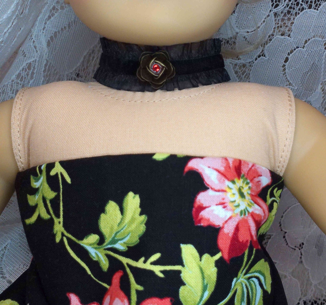 Black Rose Rococco Doll Choker Doll Necklace for 18 Dolls - Etsy