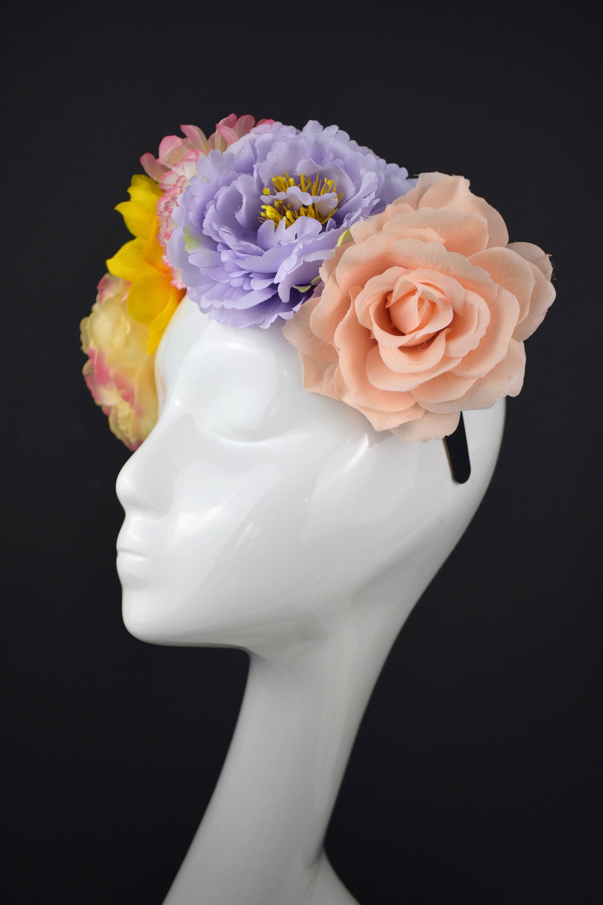 Heidi - Bold Pastel Flower Crown Headband