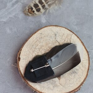 Duck Feather Lapel Pin in Navy and Green Feather Boutonniere Feather ...