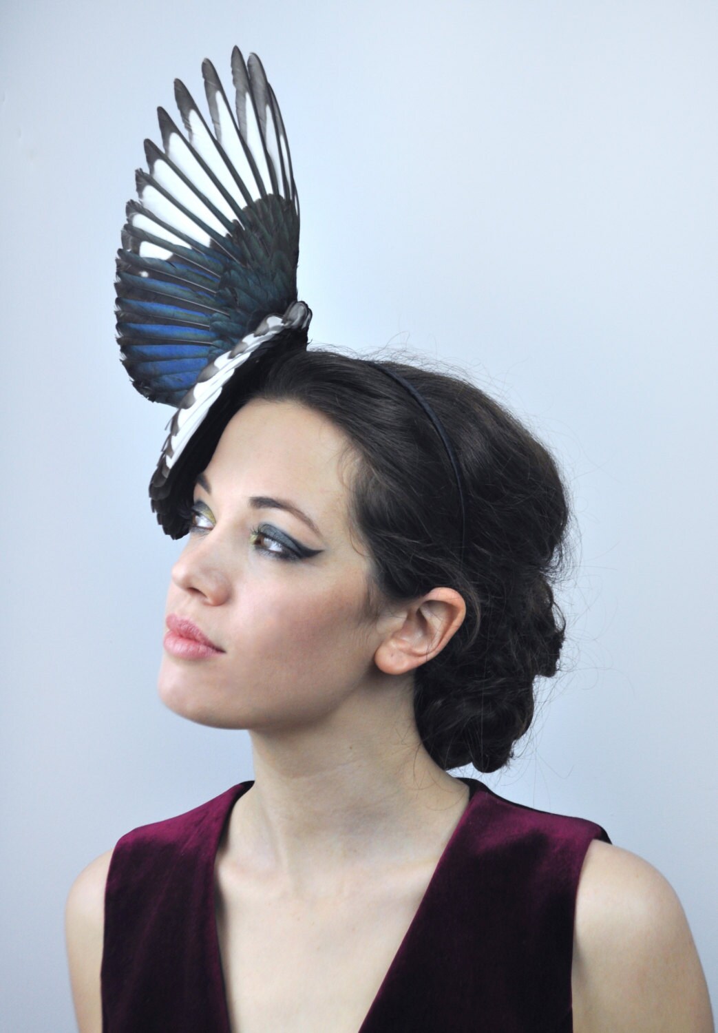Magpie Wing Headpiece Fascinator