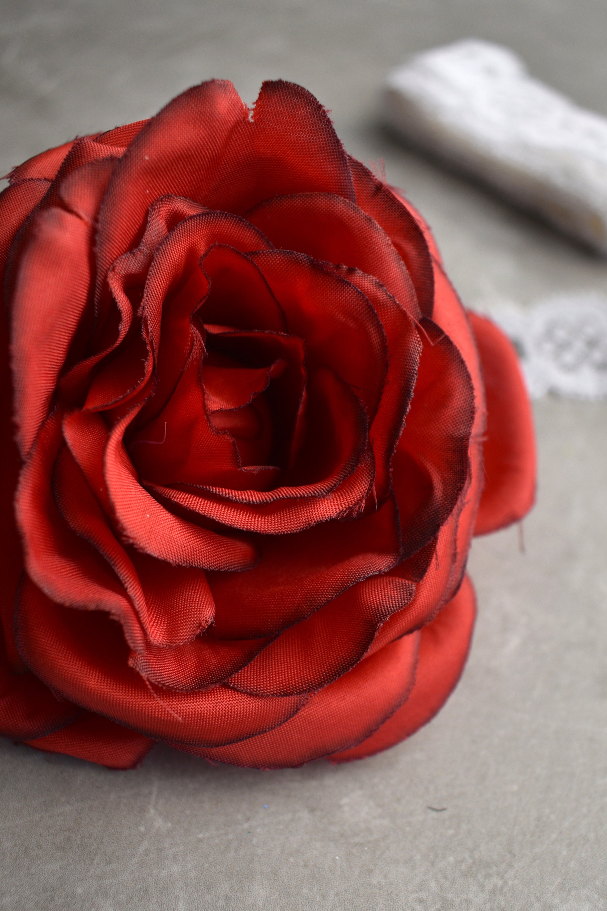 Red Rose Hair Clip