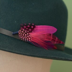 Hot Pink and Navy Blue Feather Lapel Pin | Pheasant Feather Boutonniere ...