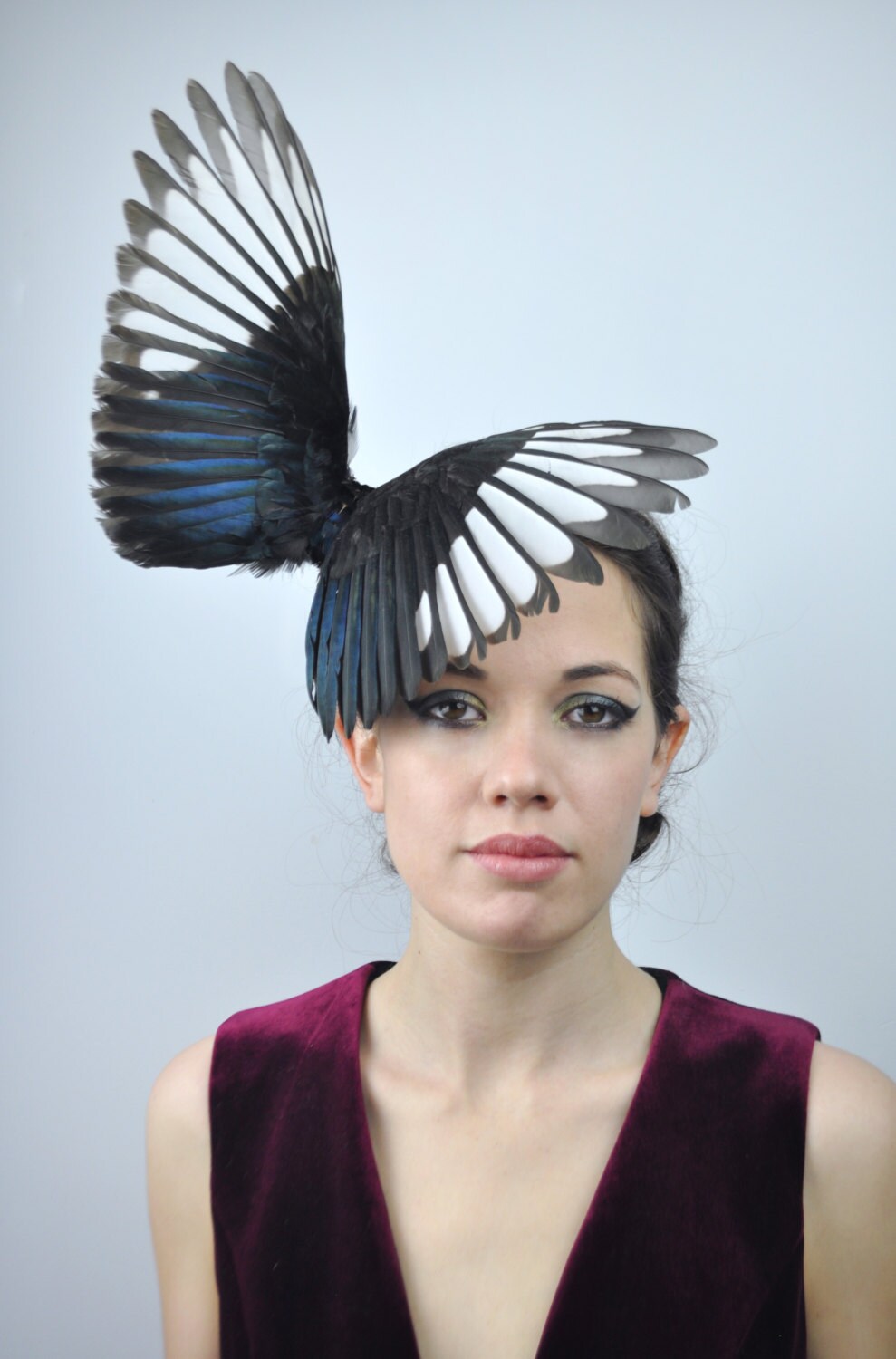 Magpie Wing Headpiece Fascinator