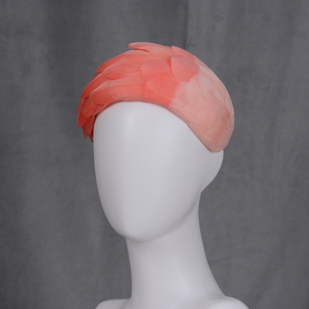 Luxury Flamingo Pink Goose Feather Bandeau Headband Fascinator Wedding ...