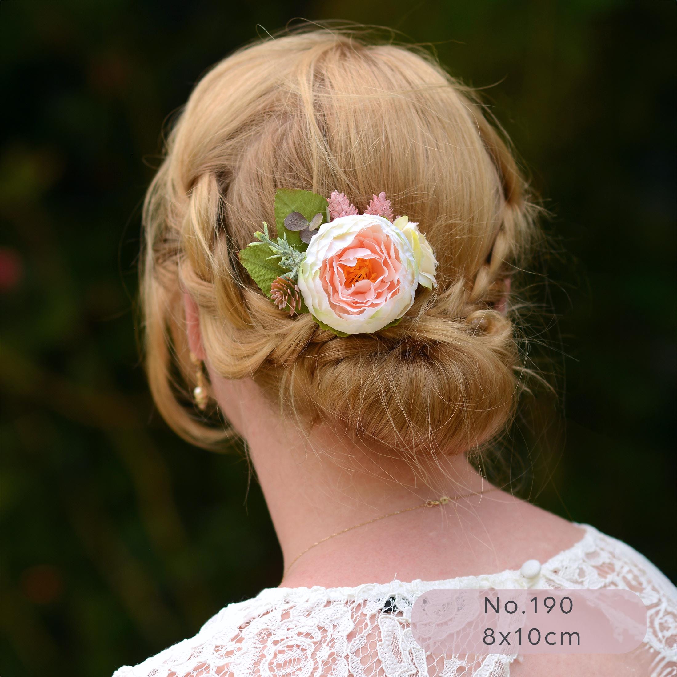 Blush Pink Flower Hair Clip - Bridal Hair Accessory - Floral Wedding ...