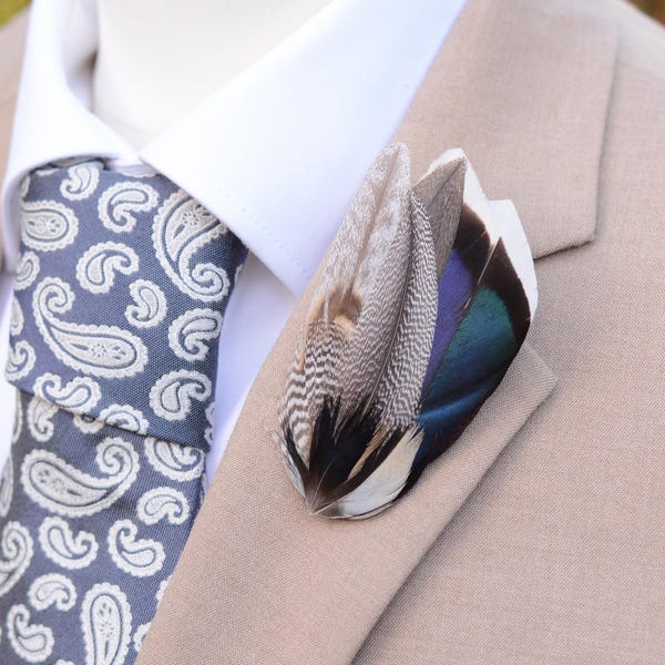 Feather Lapel Pin - Etsy