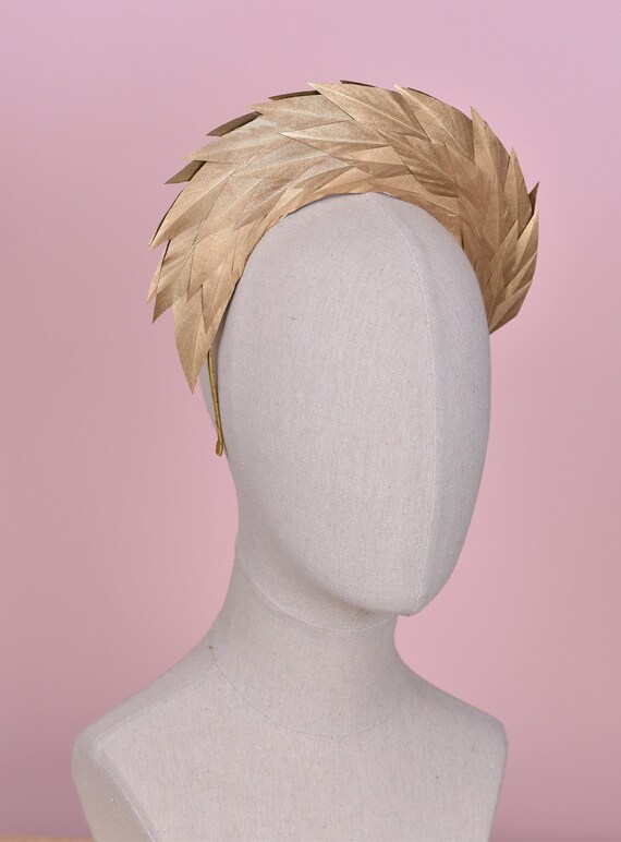 Metallic Gold Spiked Feather Halo Headband Gold Feather | Etsy