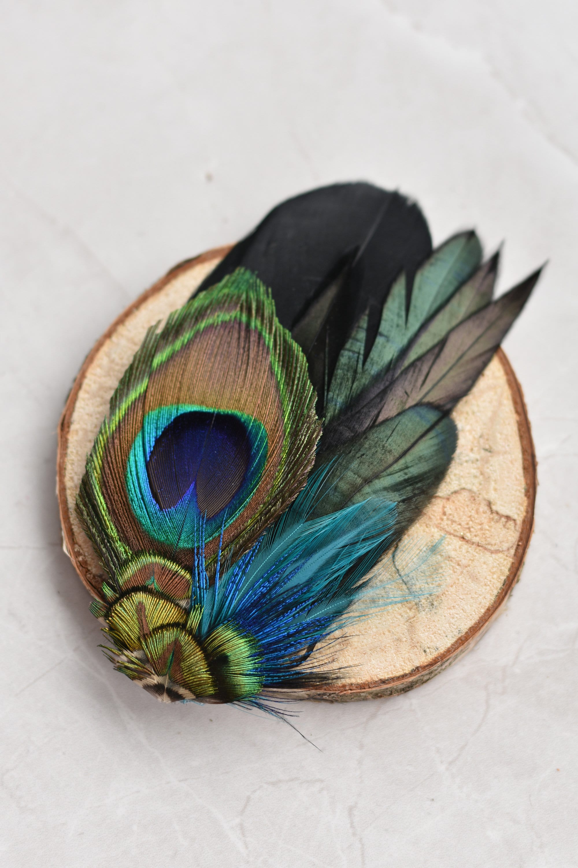 Peacock Feather Hair Clip Fascinator
