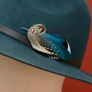 Blue and Teal Duck Feather Lapel Pin | Duck Feather Boutonniere ...