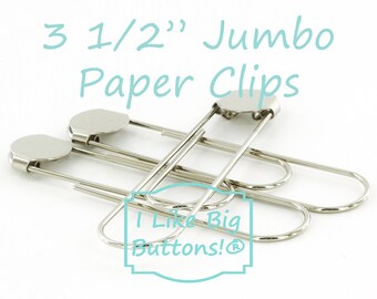 6 SILVER Large Paper Clip Bookmarkers With Glue Pad 3 1/2 Inch SEE ...