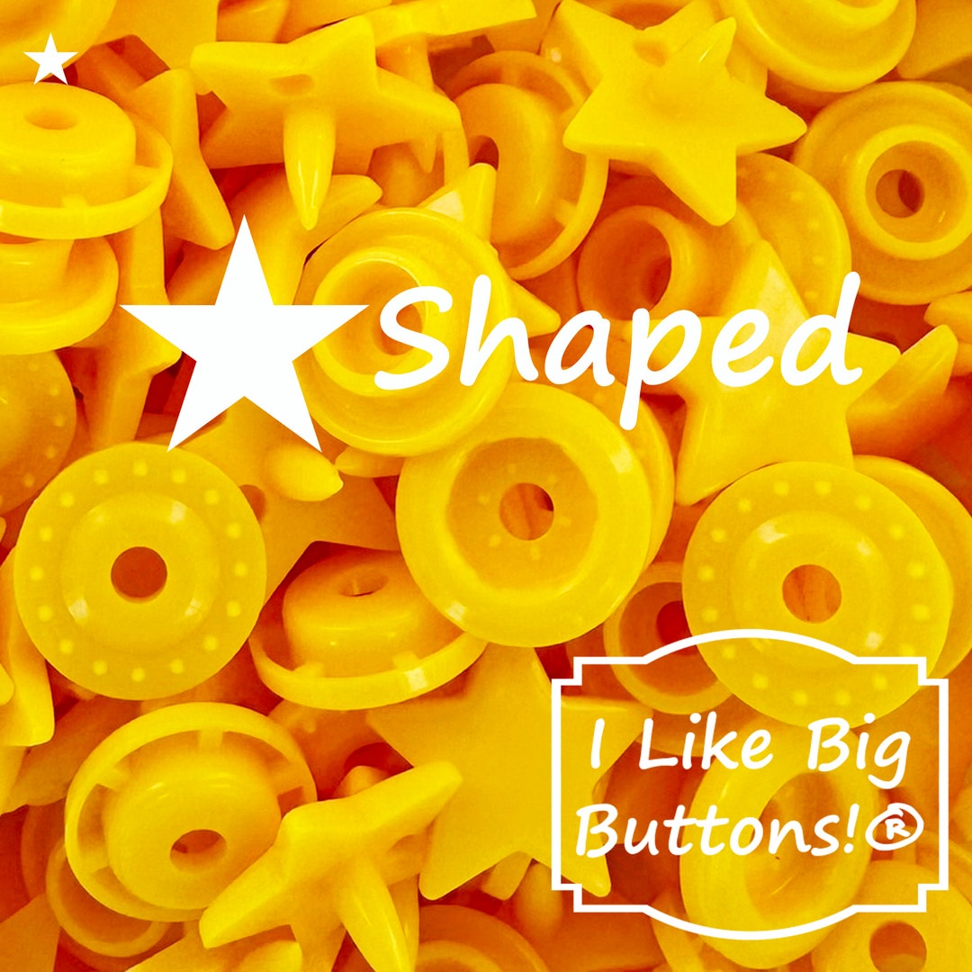 KAM Snaps *STAR* Shaped B10 Sunset Yellow KAM® Plastic Snaps No Sew ...