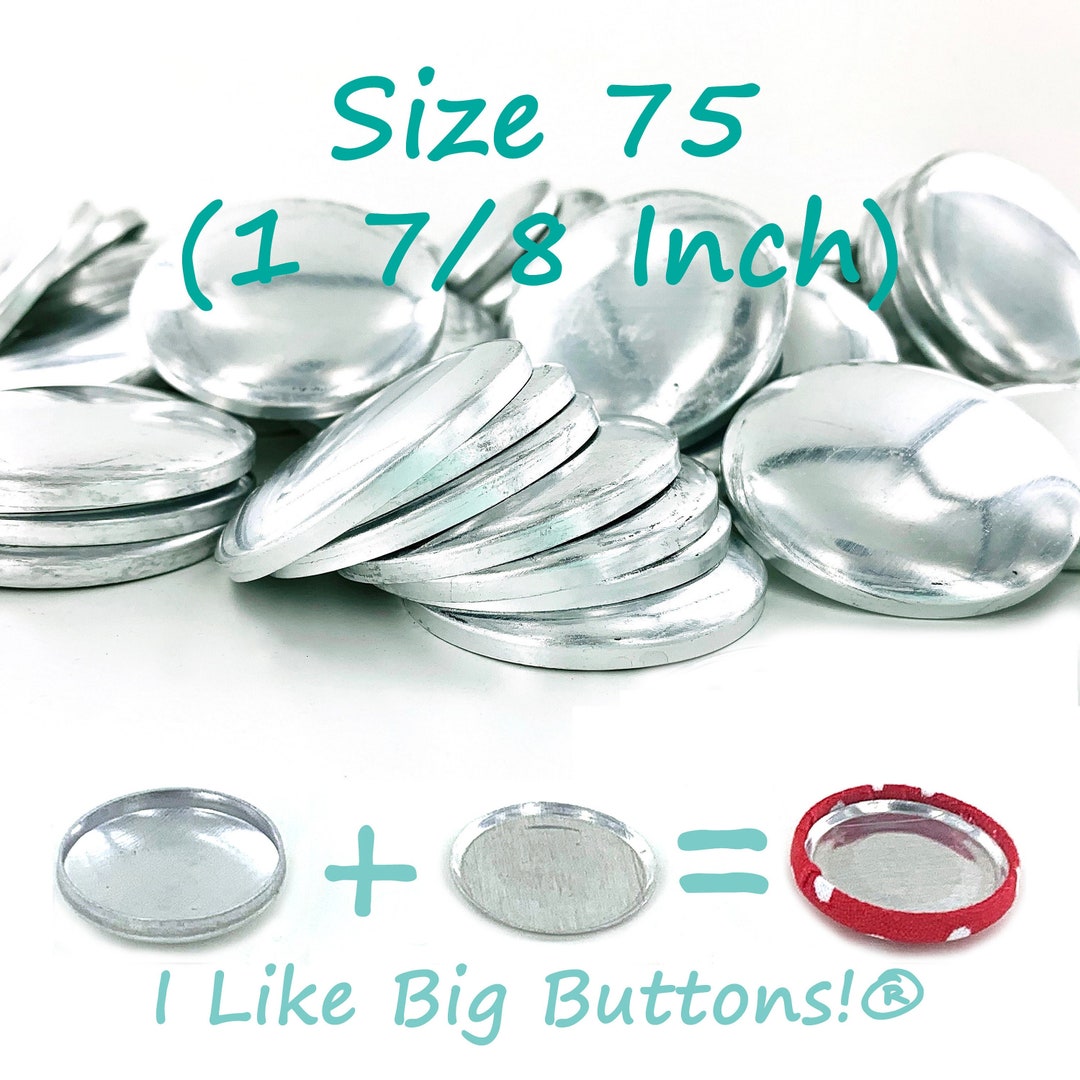Cover Buttons - 50 Sets FLAT BACK Size 75 (1 7/8 Inch) Self Cover ...