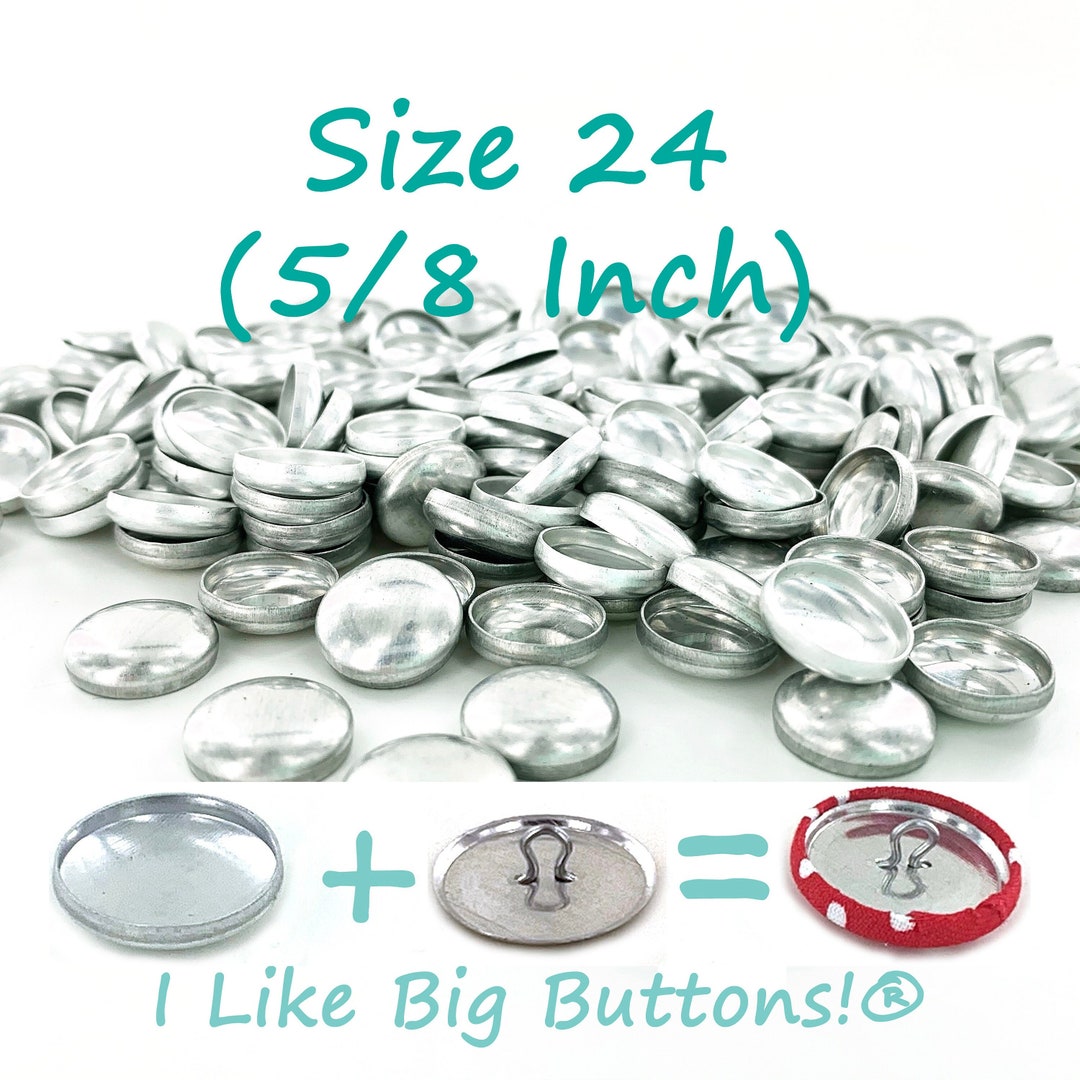 Cover Button Kit 10 Sets WIRE Back/sewable Size 24 (5/8 Inch) Self ...