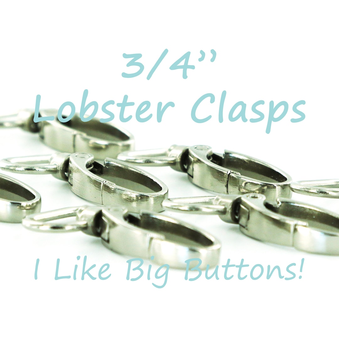 Lobster Swivel Clasps 25 Pieces SILVER 3/4 20 Mm Oval Clips 1 3/4 44 Mm ...