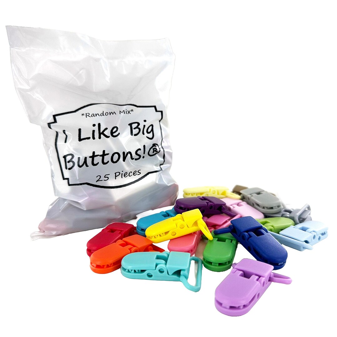 Plastic KAM Suspender Clips 25 Pieces KAM® Plastic Pacifier Clips You ...