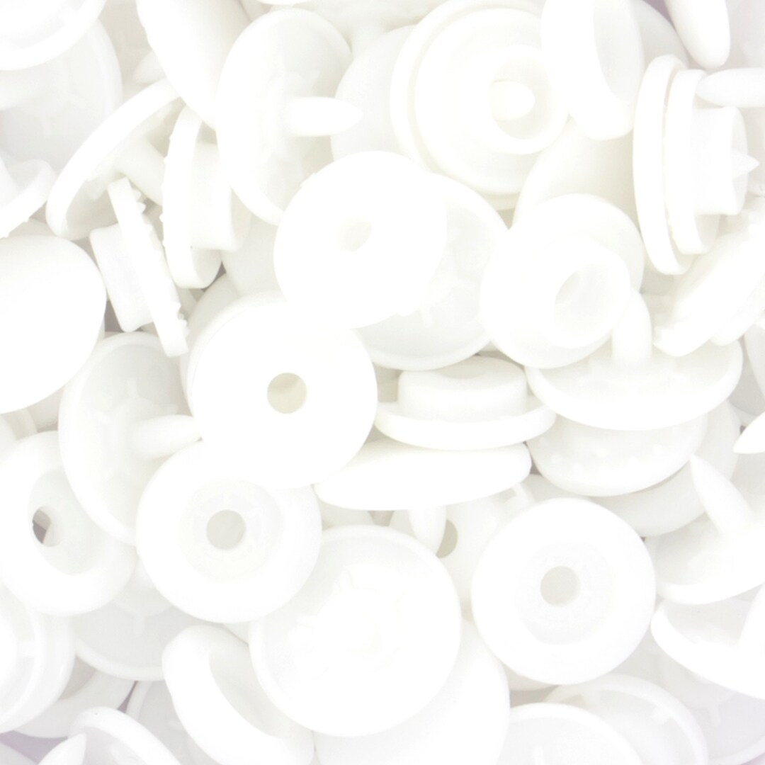 MATTE KAM Plastic Snaps: 100 Sets B3 - White (size 20) KAM® Plastic ...