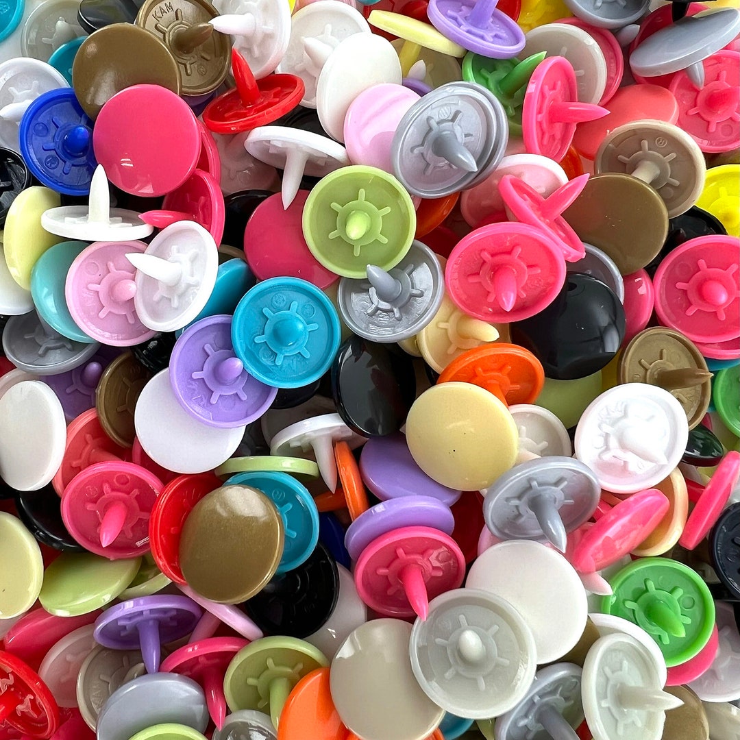 KAM Snaps LONG PRONG Size 20 Mixed Bag: 100 Sets Kam Snaps/plastic ...