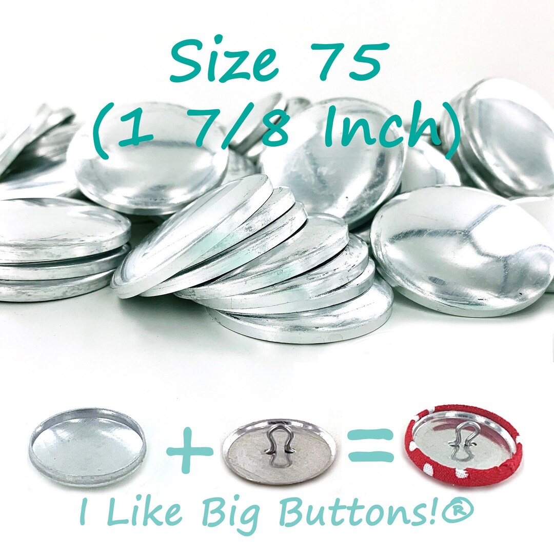Cover Buttons 50 Sets WIRE Back/sewable Size 75 (1 7/8 Inch) Self Cover ...