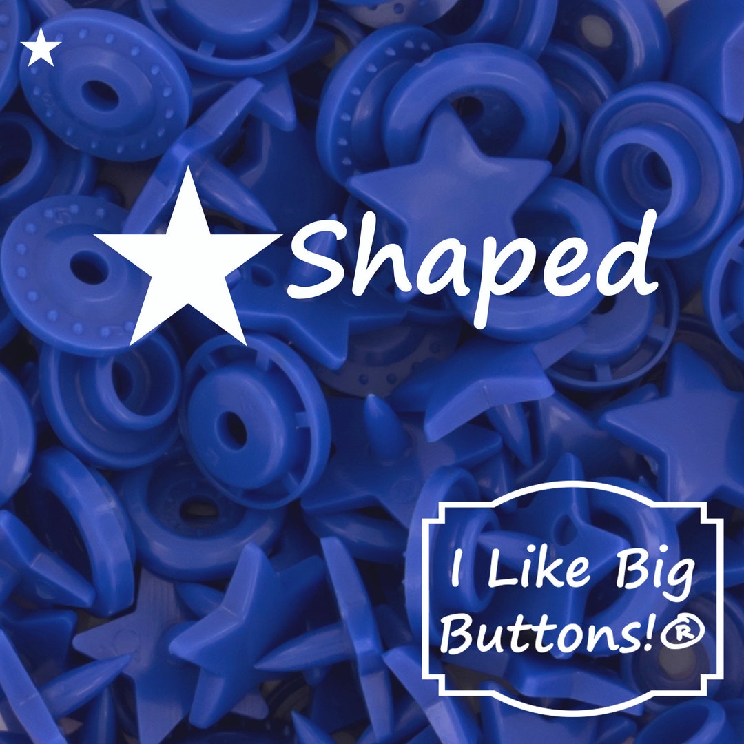 KAM Snaps *STAR* Shaped B16 Royal Blue KAM® Plastic Snaps No Sew Button ...