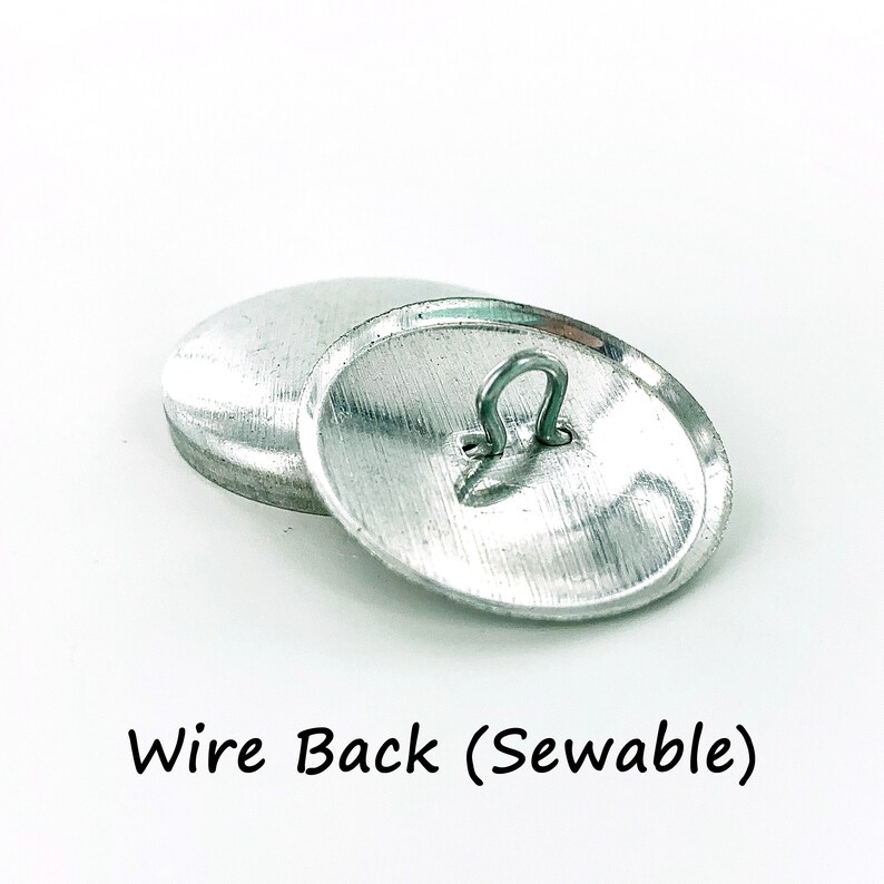 Cover Buttons: 10 or 25 Sets, WIRE BACK, Size 20 (1/2 Inch) Fabric ...