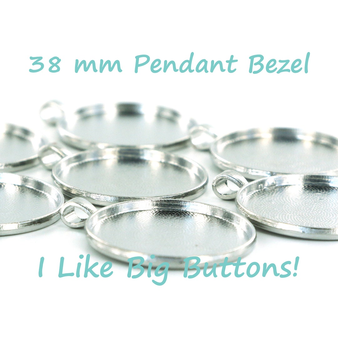 Pendant Bezel Tray 25 Pieces SILVER 1 1/2 38 Mm Round Tray/bezel Cup ...