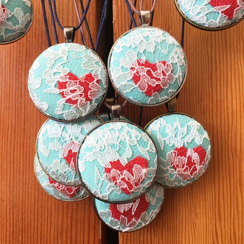 LARGE DIY Fabric Button Pendant Kit: Size 60 (1.5") Self-cover Buttons ...