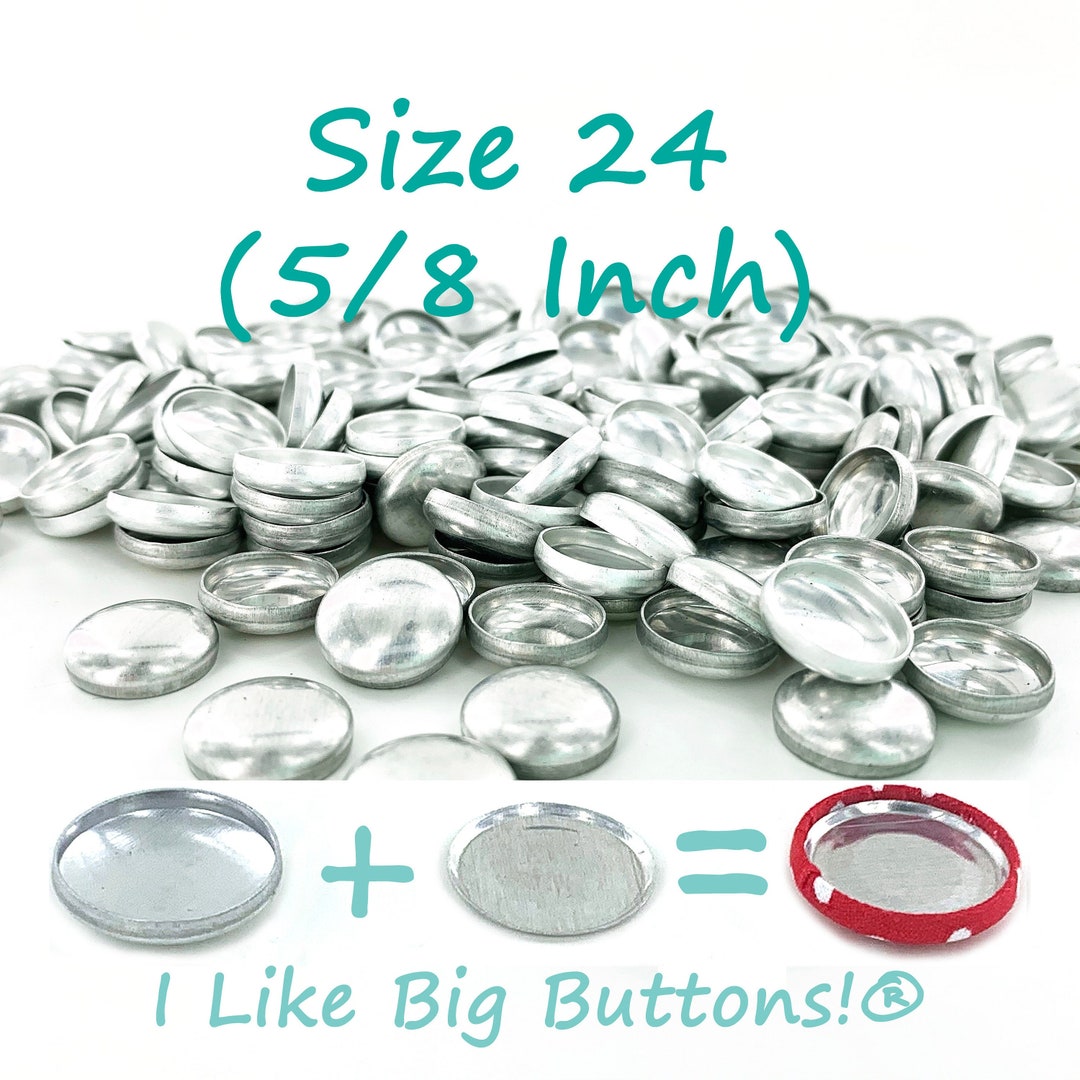 Cover Buttons 50 Sets FLAT Back/glueable Size 24 (5/8 Inch) Self Cover ...