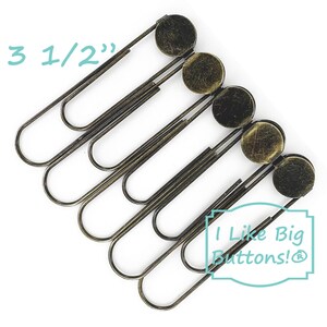 JUMBO Paper Clips 50 Pieces ANTIQUE BRASS 3 1/2 Inch/3.5" Giant ...